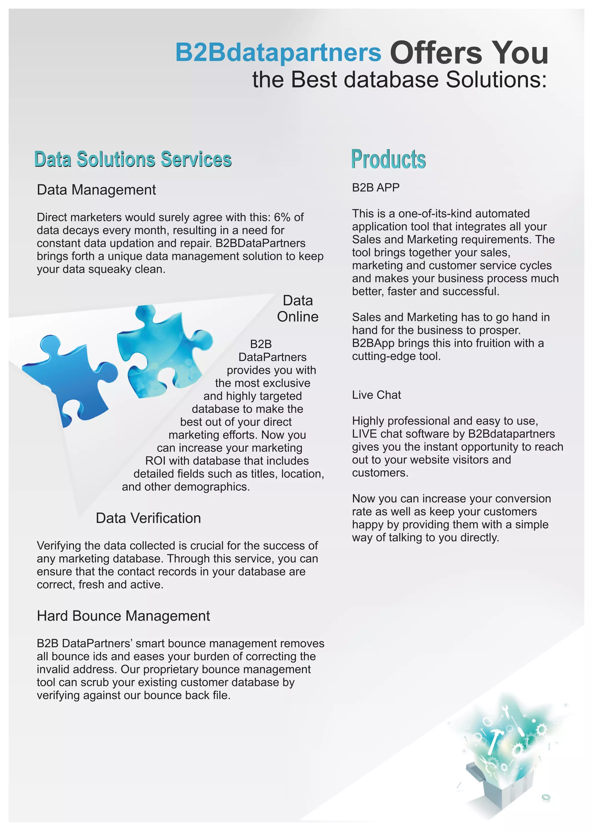 B2B Data Partners - Simplifying Your Business Complexities | PDF