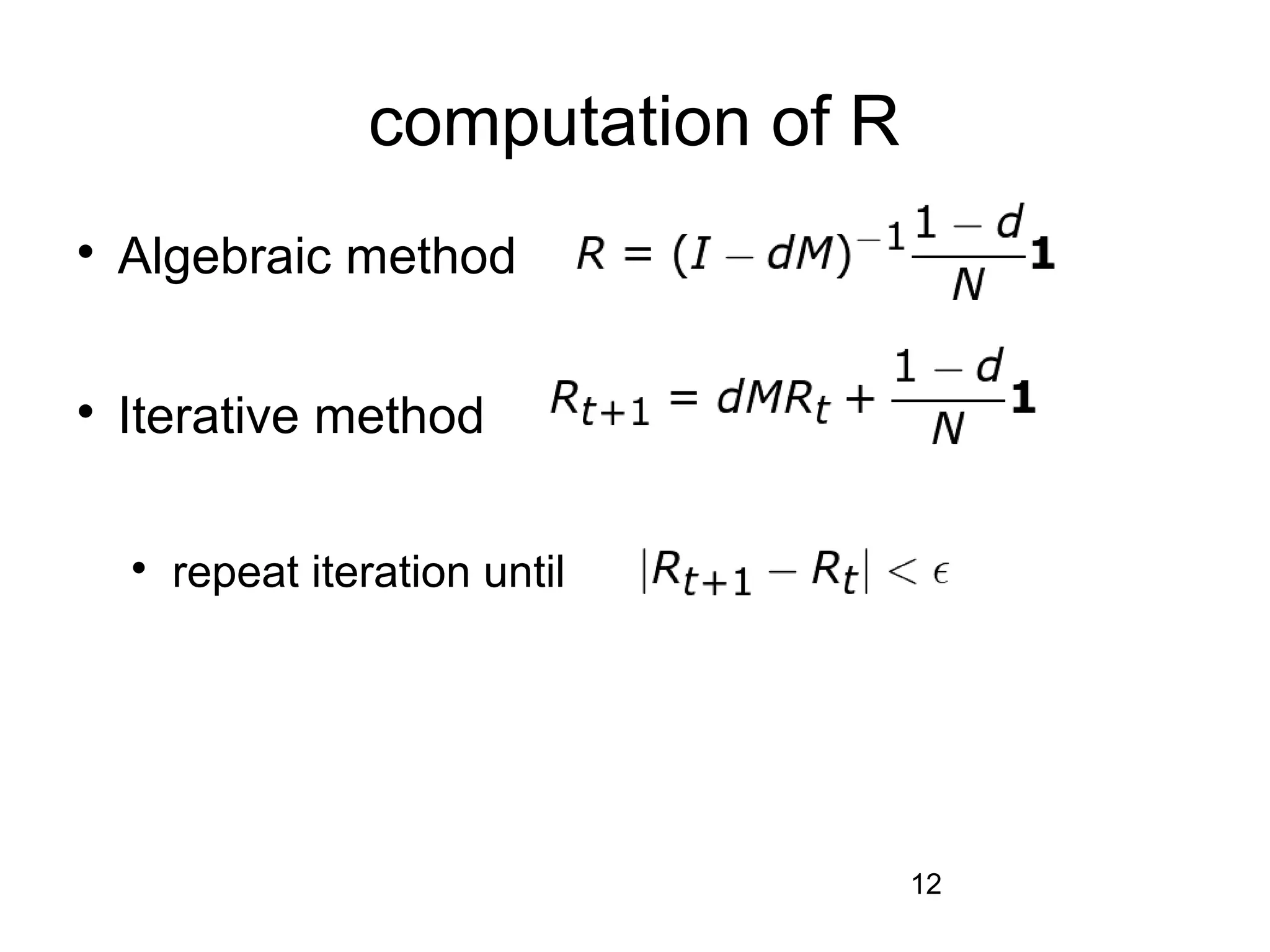 The Maths behind Web search engines | PPT