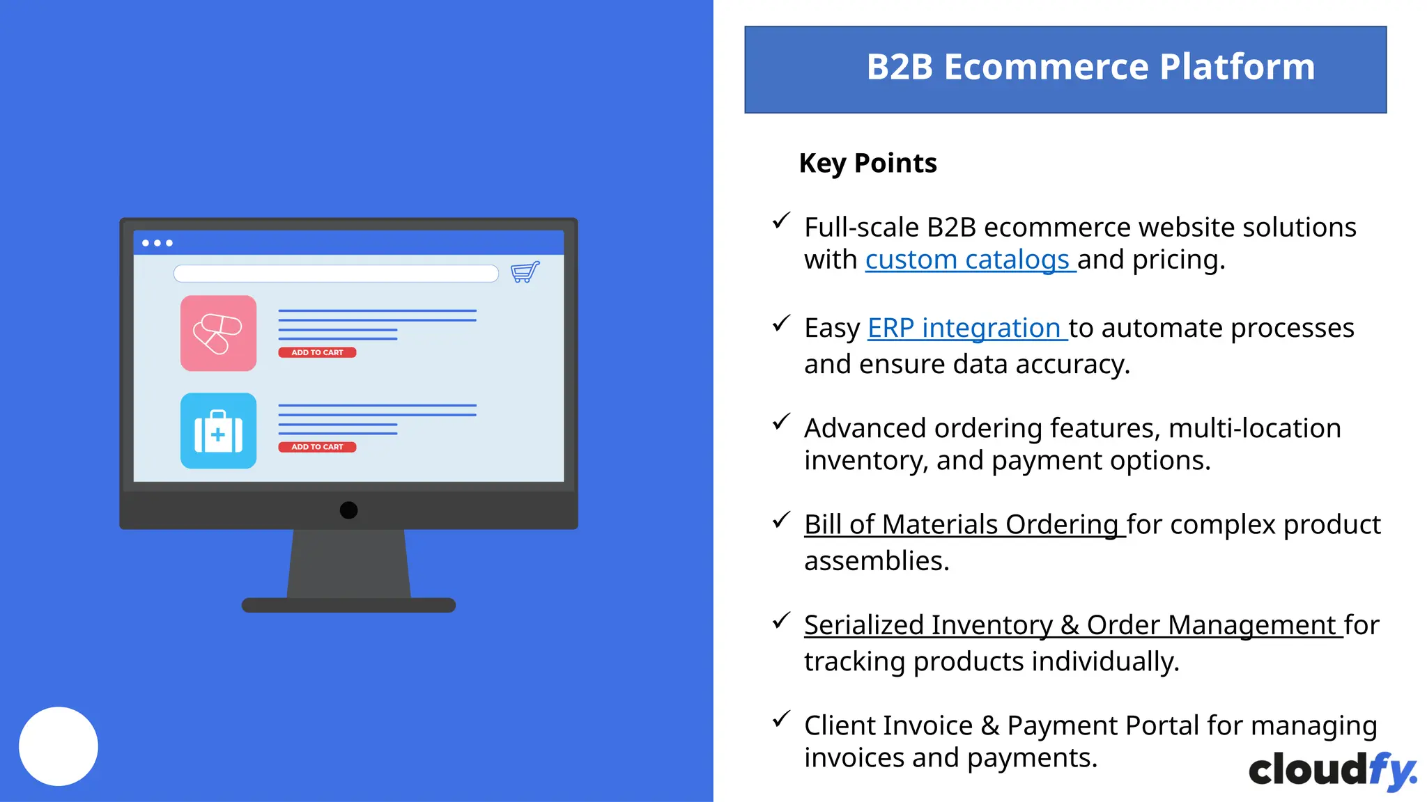 B2b Ecommerce Products Powered By Cloudfy Pptx