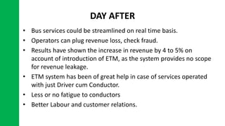 Electronic Ticketing Machine (ETM) | PPTX