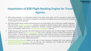 B2B Flight Booking Engine | B2B Flight Booking Engine | PPT