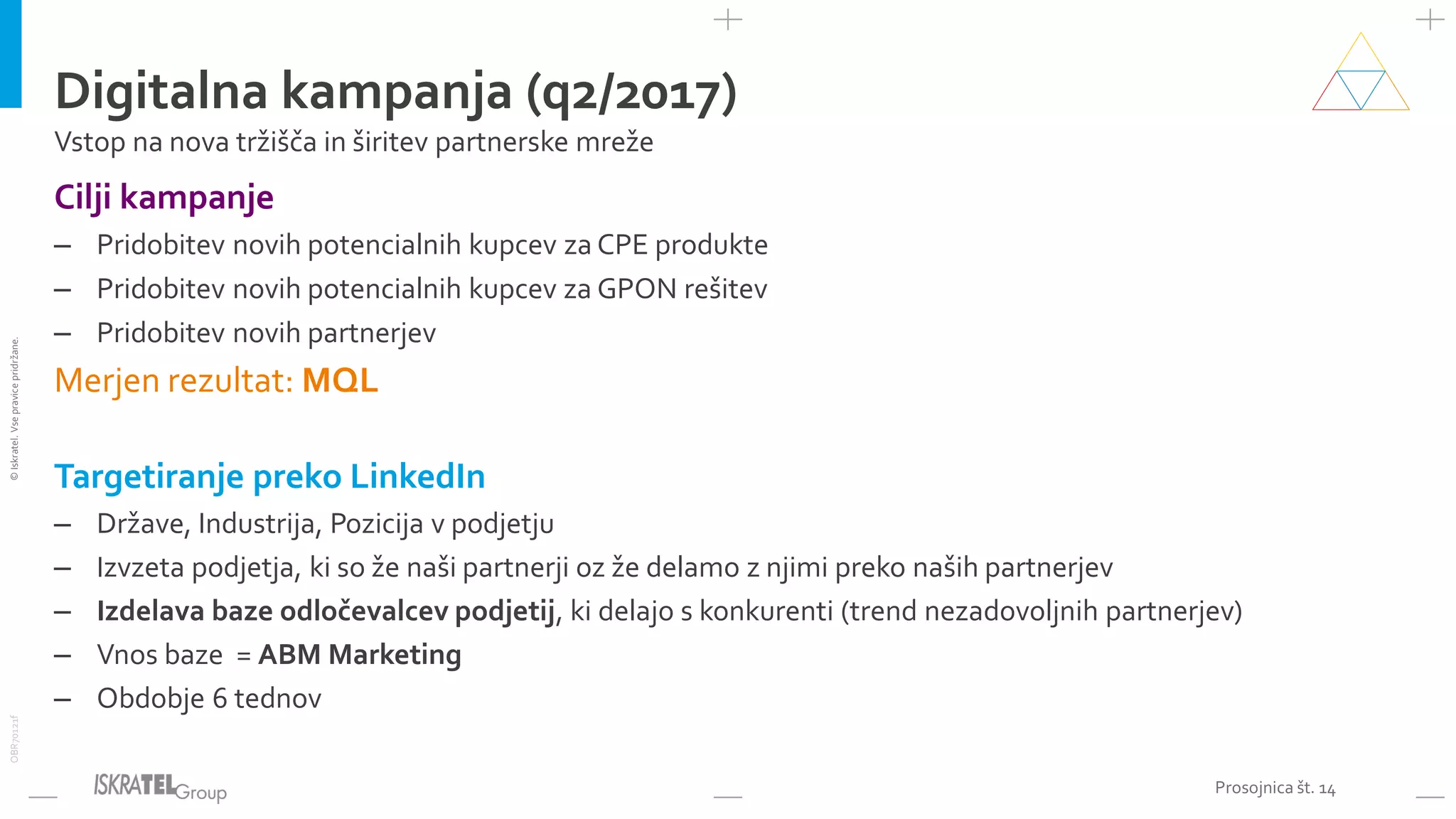 B2B Konferenca - Janez Öri (Iskratel) | PDF