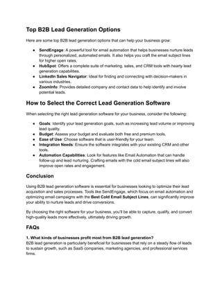 B2B Lead Generation Software: A Complete Guide For Beginners | PDF