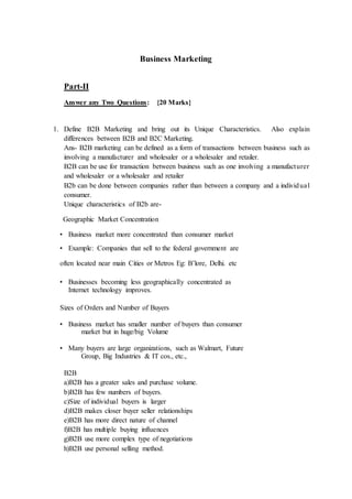 B2 b marketing | DOCX