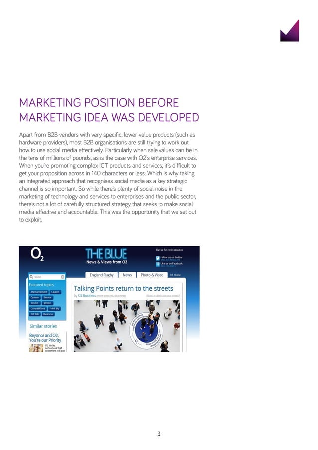 B2B marketing case study o2 enterprise social media strategy | PDF