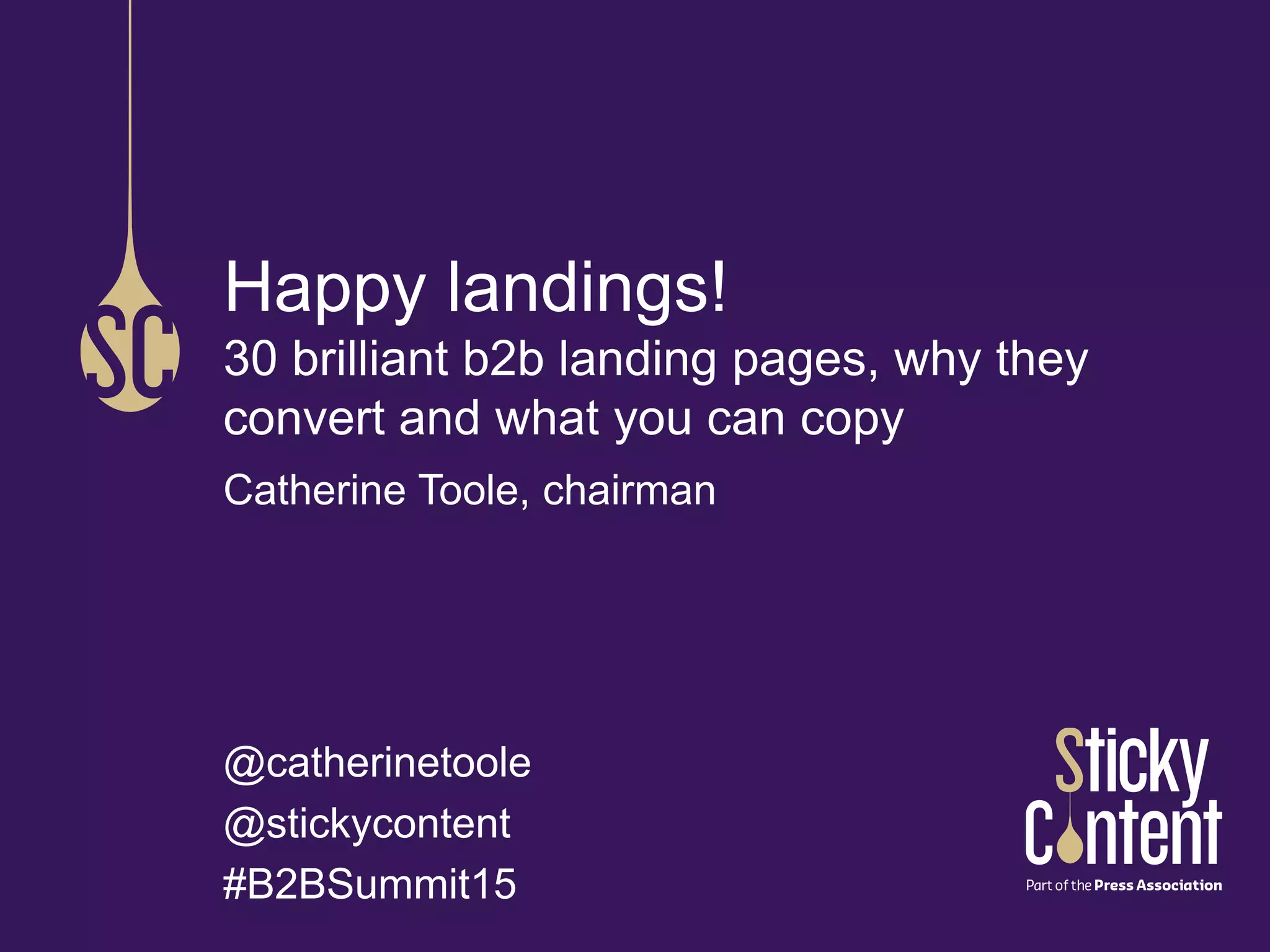 Happy landings! 30 brilliant b2b landing pages, why they convert and ...