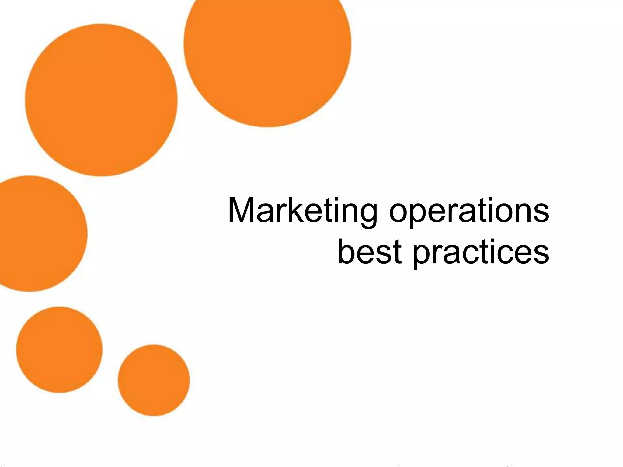 B2B Marketing Operations Best Practices | PPTX