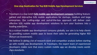 B2B Mobile App Development Company | B2B Ecommerce Solutions | PPTX