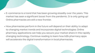 B2b Online Pharmacy Accelerates Digital Transformation of Local Store | PPT