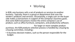 b2b presentation, How b2b Businessess operates. .pptx