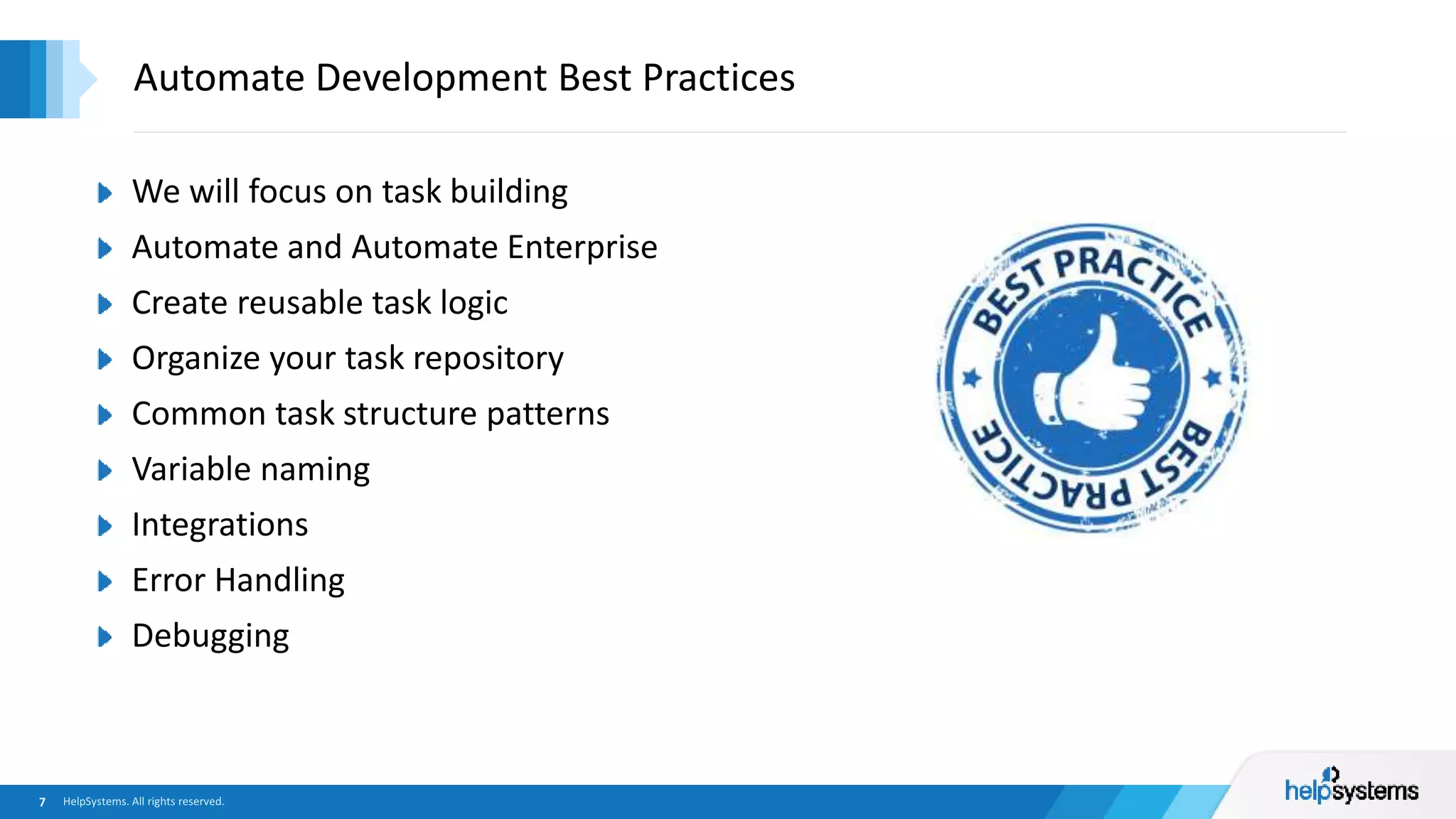 Automate Best Practices | PPTX