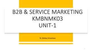 B2B & SERVICE MARKETING - unit 1.pptx