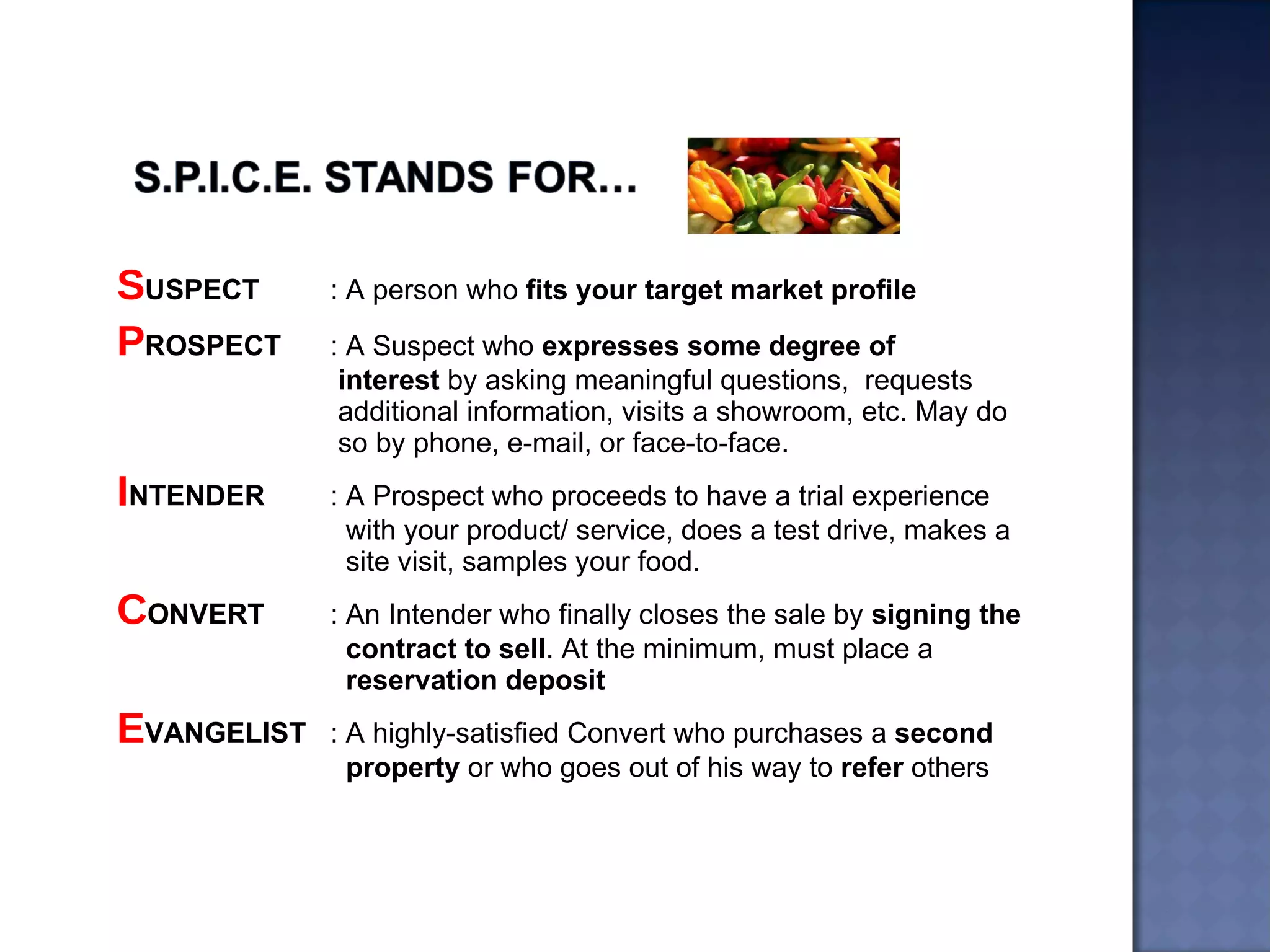 The SPICE Sales System | PPT