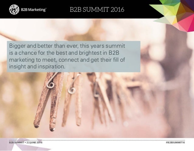 B2B Summit 2016 - Technology industry