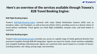 B2B Travel Booking Engine | B2B API Integration | PPTX