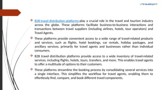 B2B Travel Distribution Platform | Travel Agency Distribution System | PPTX