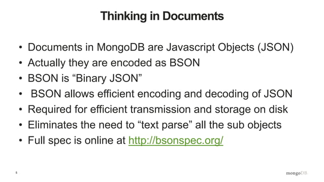 Back to Basics Webinar 3: Schema Design Thinking in Documents | PPT