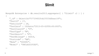 Back to Basics Webinar 5: Introduction to the Aggregation Framework | PPT