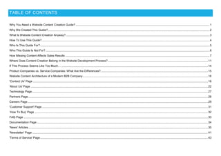 B2B Website Content Guide Sample | PDF