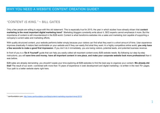 B2B Website Content Guide Sample | PDF