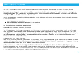 B2B Website Content Guide Sample | PDF
