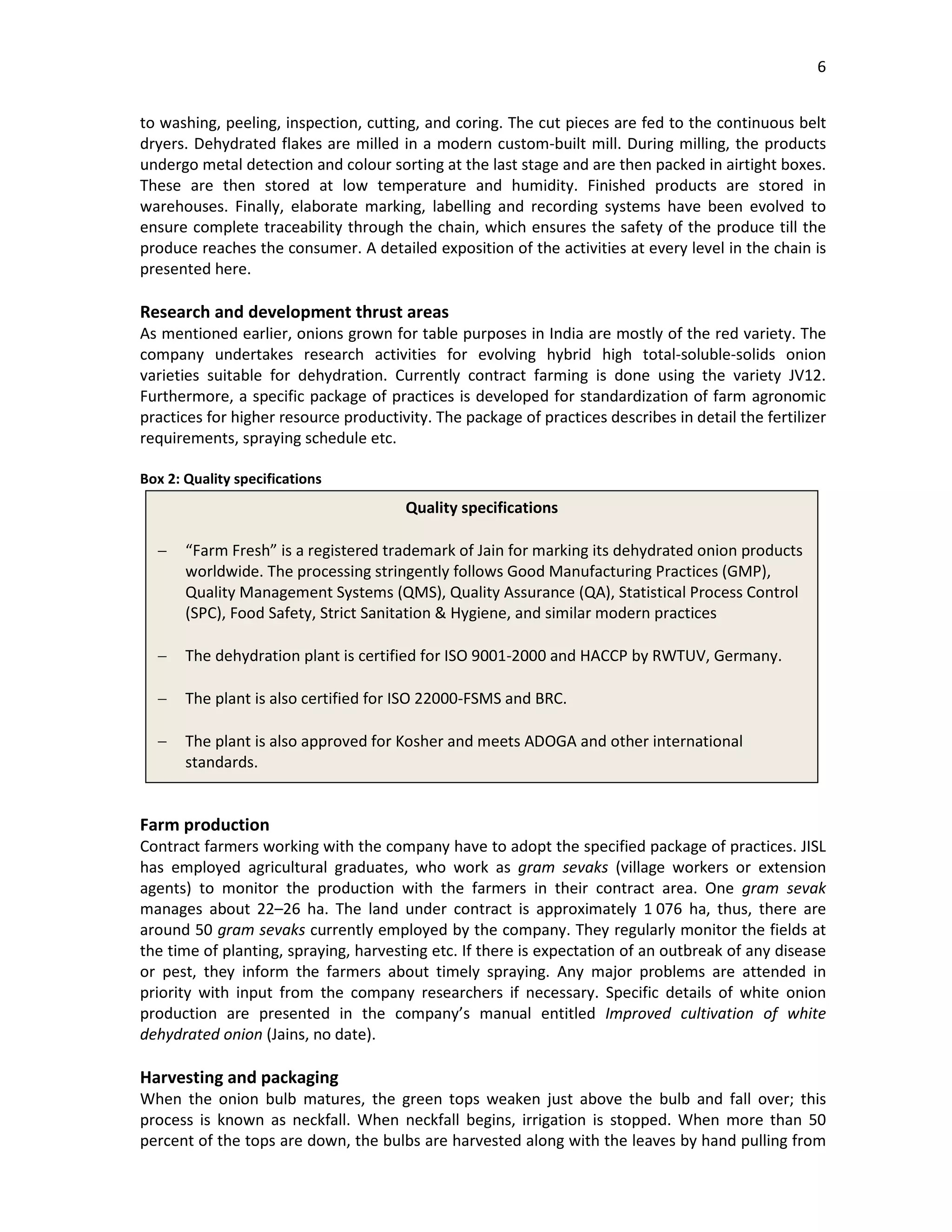 FAO Report on Onion Supply Chain JISL | PDF
