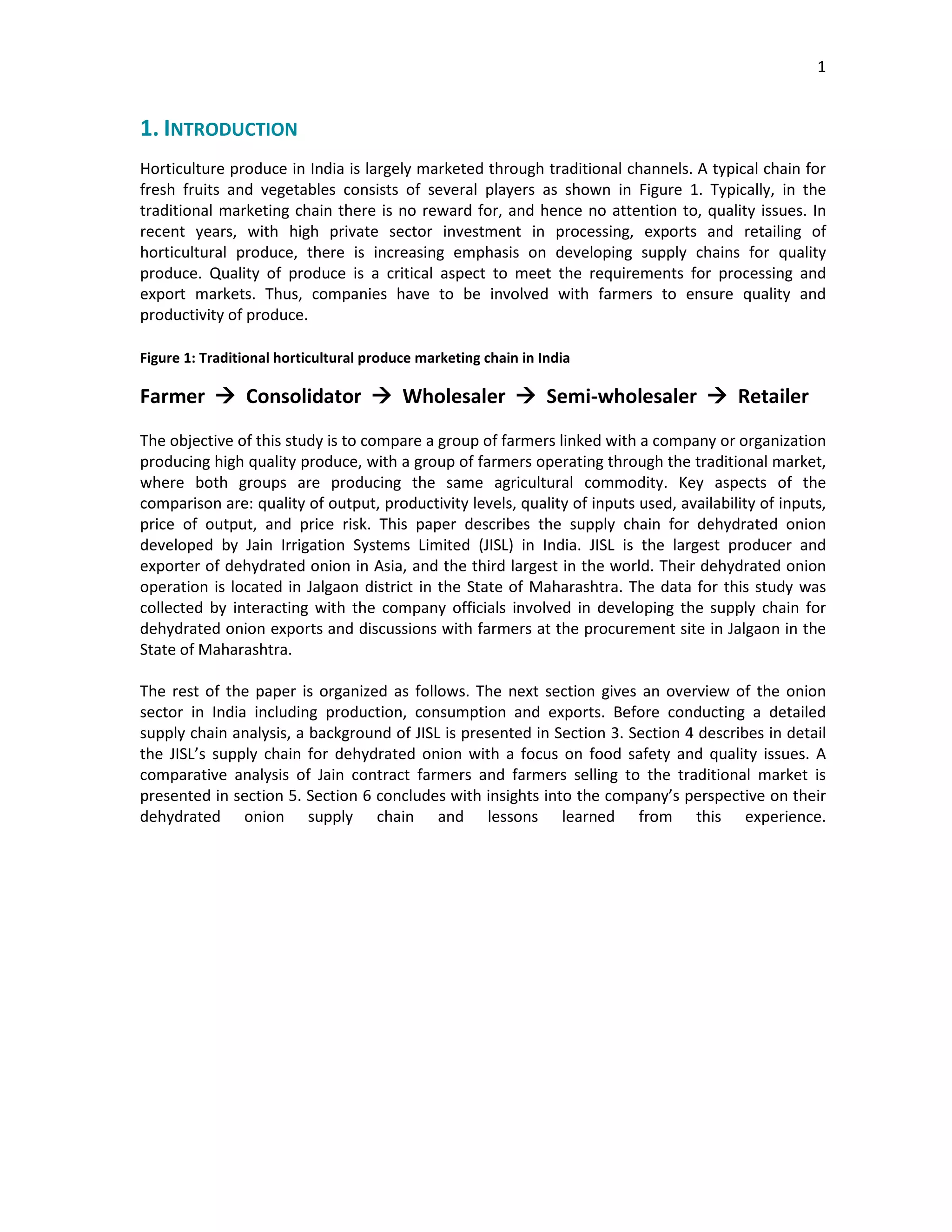 FAO Report on Onion Supply Chain JISL | PDF