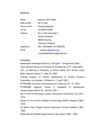 BIODATA-1 | PDF