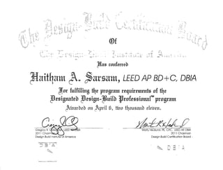 DBIA Certificate | PDF