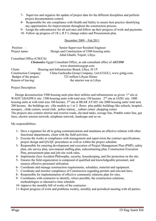 eng. Samir Eid. CV | PDF