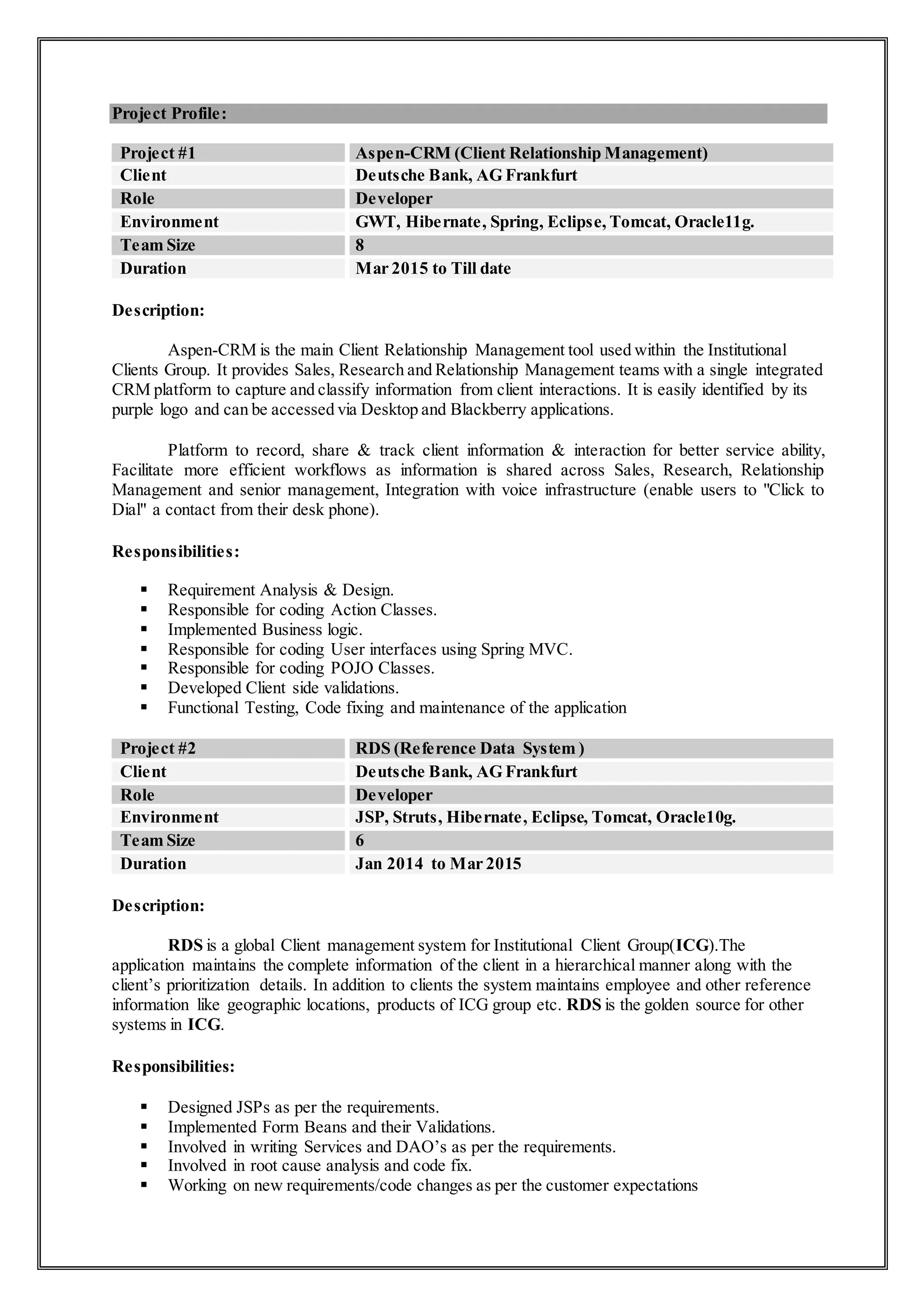 Mahesh-JAVA-3+yrs exp_Resume | DOCX | Web Development | Internet