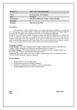 Mahesh-JAVA-3+yrs exp_Resume | DOCX | Web Development | Internet