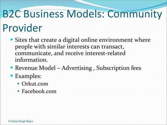 B2 c business models | PPT