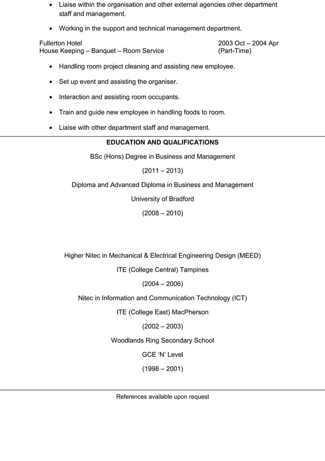 MUHAMMAD FIRDAUS ALI RESUME | DOC