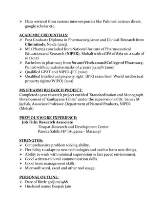 Shruti CV | DOCX