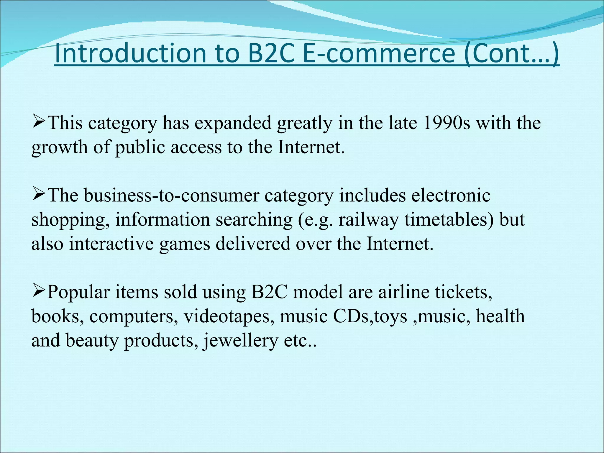 B2C Business models | PPT