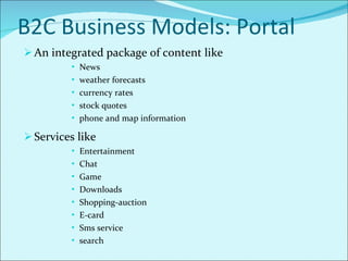 B2C Business models | PPT