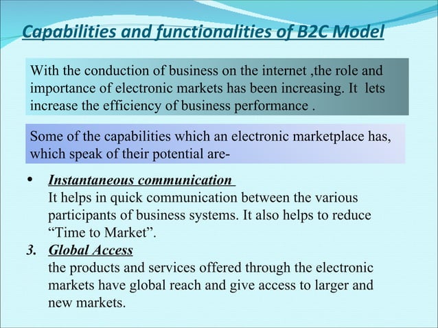 B2C Business models | PPT