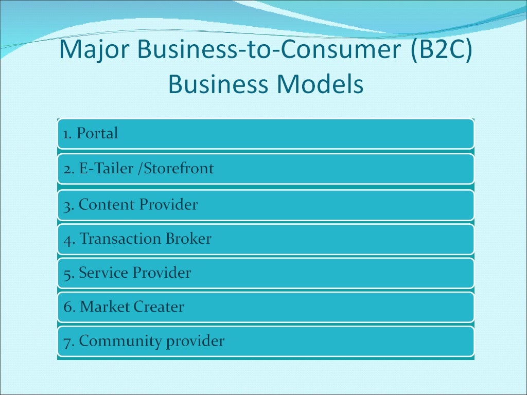 B2C Business models