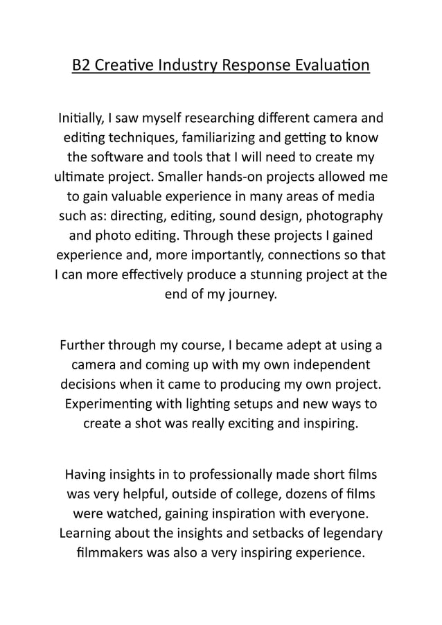 B2 Creative Industry Response Evaluation.docx