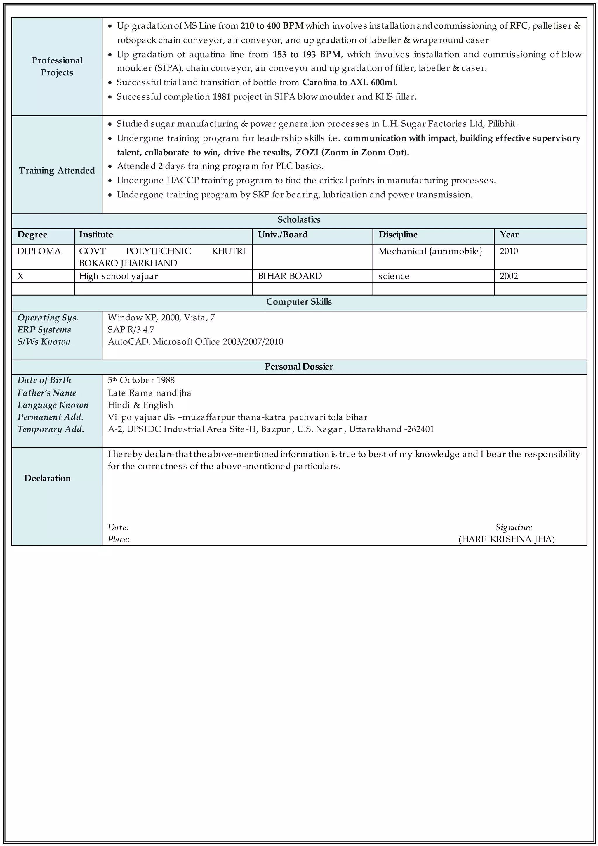 RESUME KRISHNA | DOCX