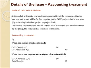 Accounting for CWIP Provision | PDF