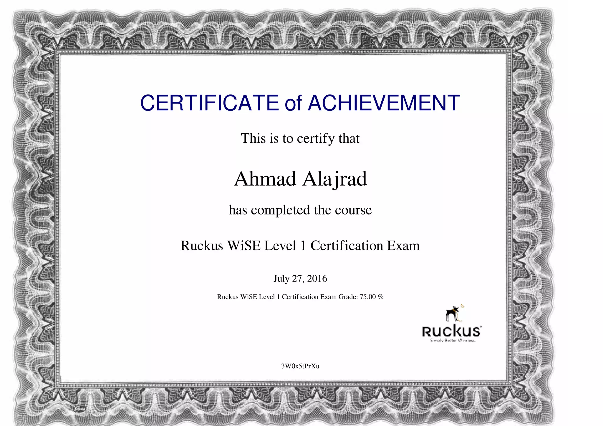 WiSE-L1-Cert_WiSE Level 1 Certificate | PDF