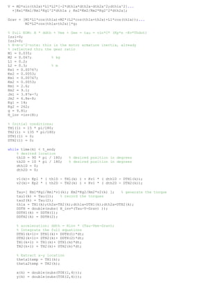 Two Link Robotic Manipulator | PDF