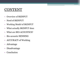 The SKINPUT | PPTX