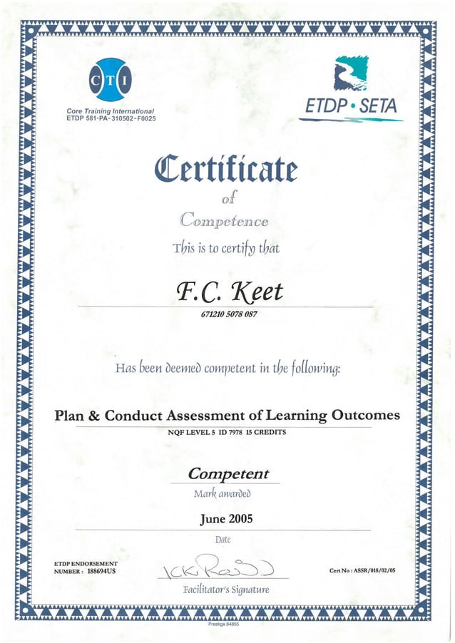 FCW Keet Qualifications | PDF