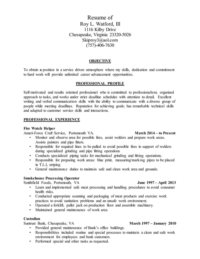 Roy's Resume Final | PDF