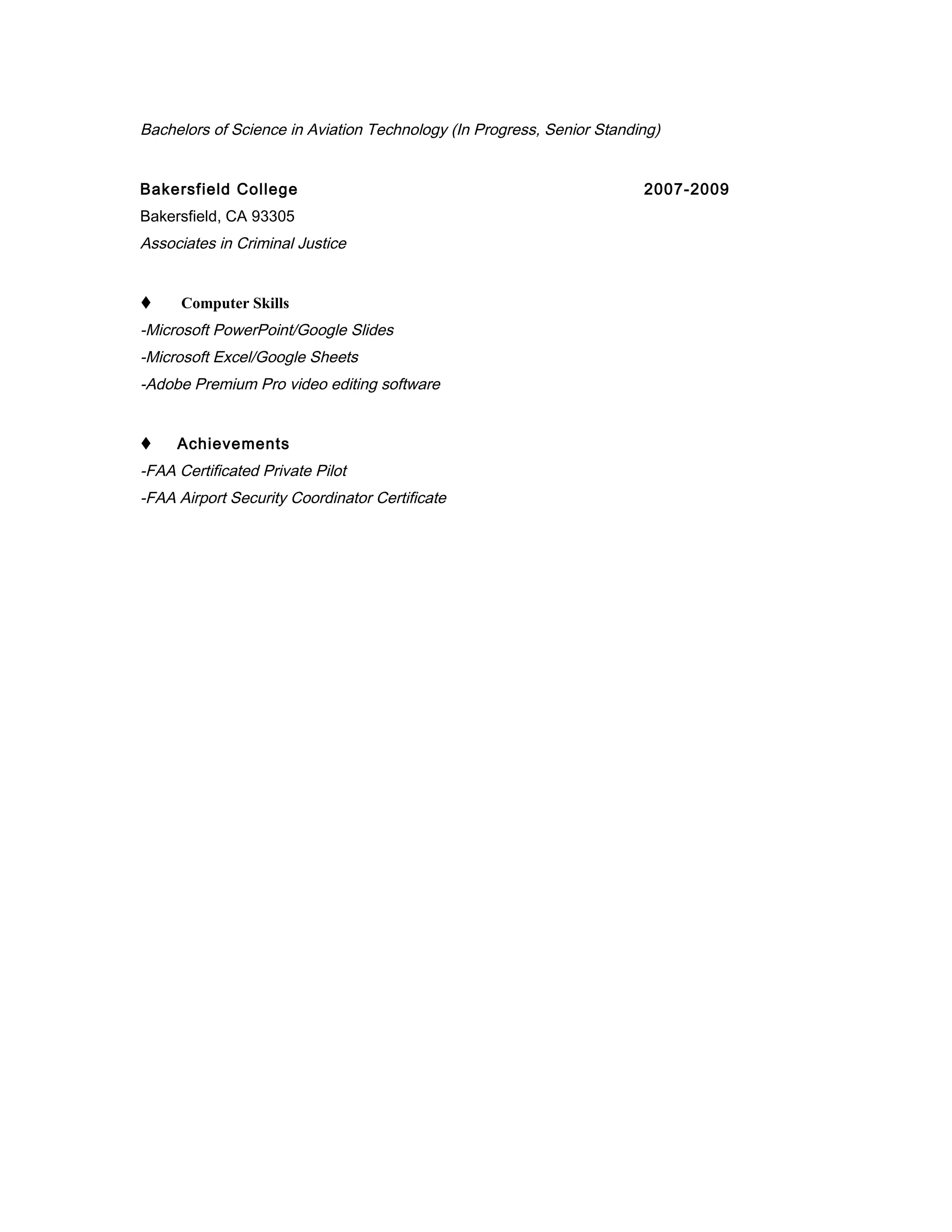 General Resume | RTF