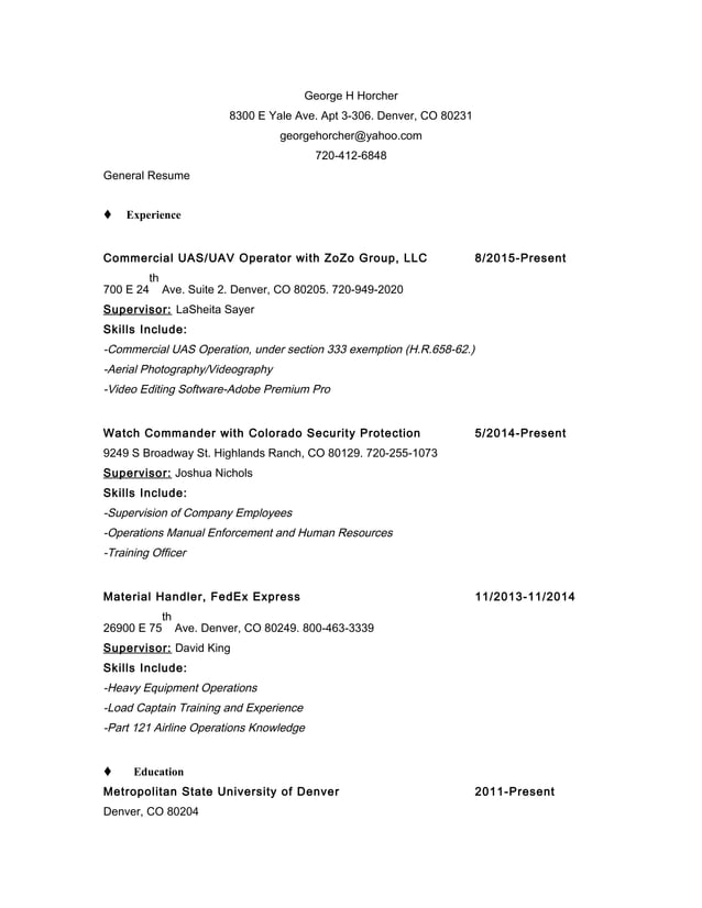 General Resume | PDF