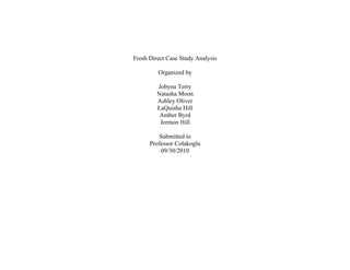 Fresh Direct outline | DOC